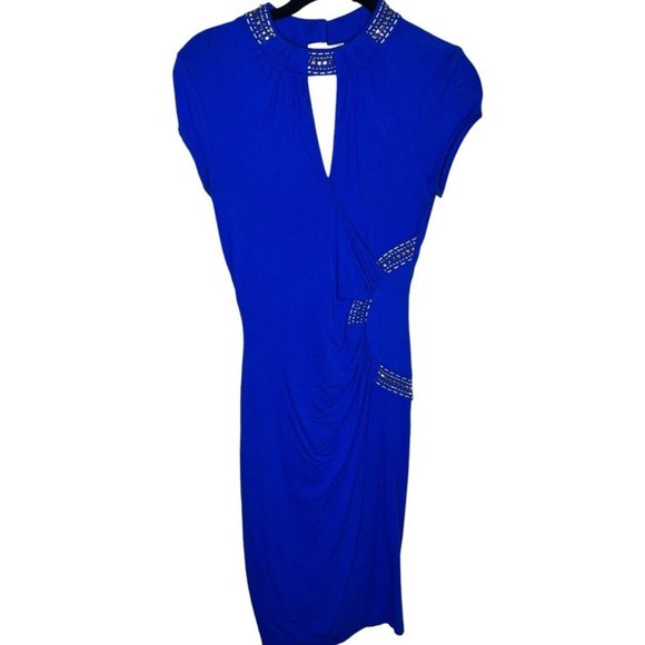 Cache Cache | Dresses | Sexy Cache Evening Dress Xs Blue Bodycon ...